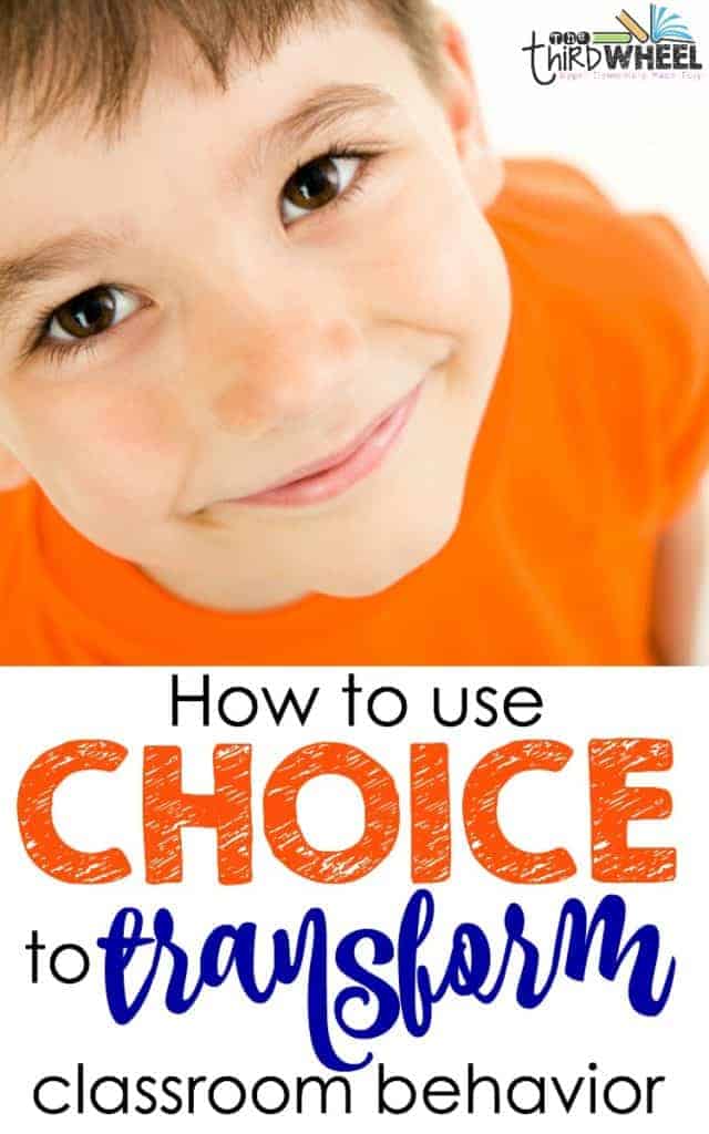 Classroom management plan secrets: How choice impacts challenging behaviors