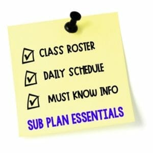 Last Minute Sub Plans: How to Prep for a Sub in Under 30 Minutes ...