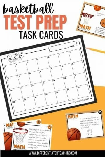March Math Test Prep Task Cards