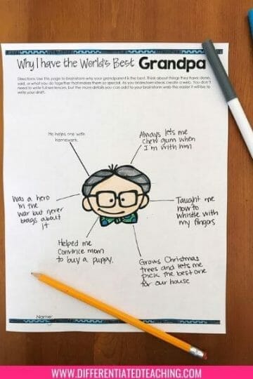 World's Best Grandparents- A Grandparents Day Writing Craft