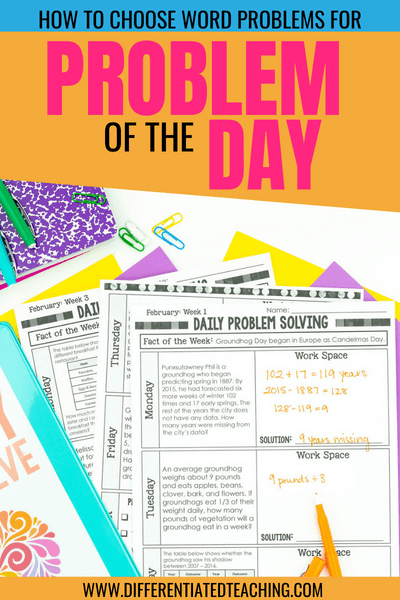 Math Problem of the Day: Tips for Getting Started & Freebies