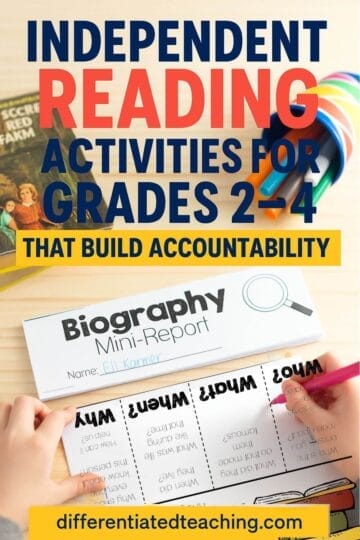 Independent Reading Accountability Ideas for Grades 2–4